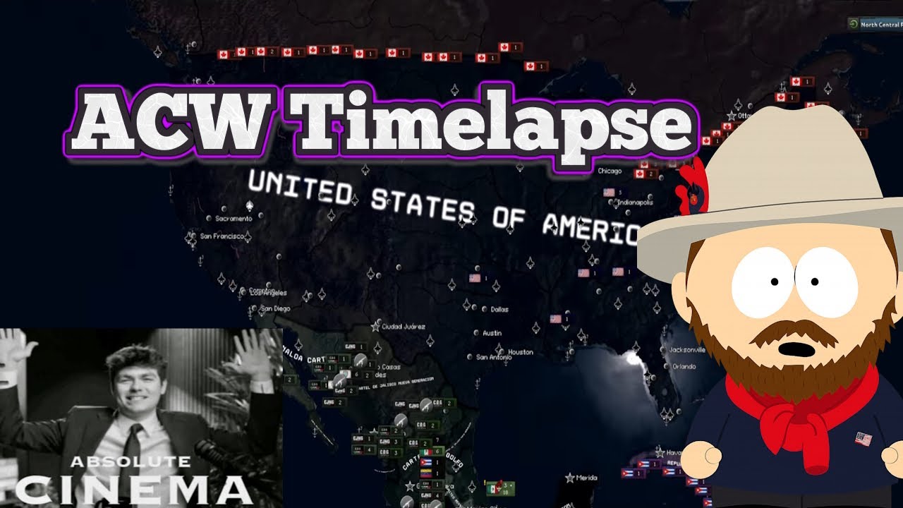 American Civil War – HOI4 TFR Timelapse - YouTube