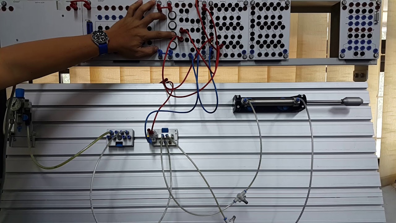 Module 3 electro pneumatic using TP 201 equipment - YouTube