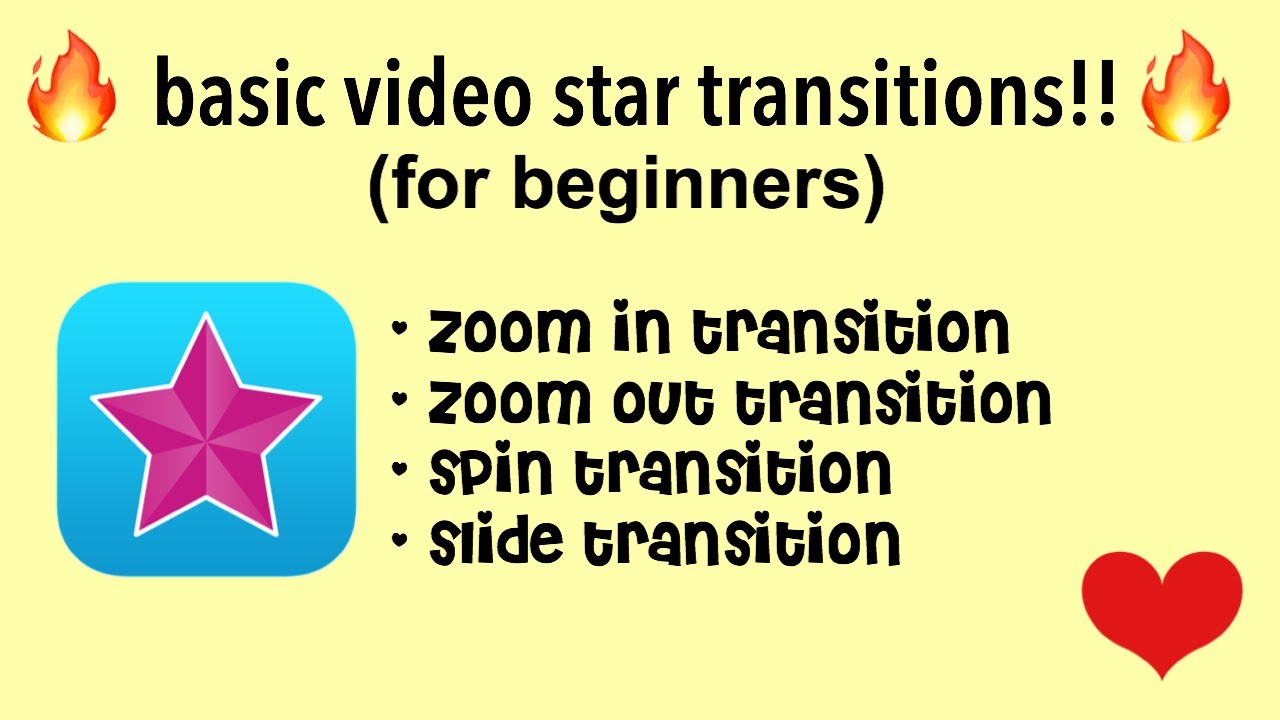 basic video star transitions! | tutorial - YouTube