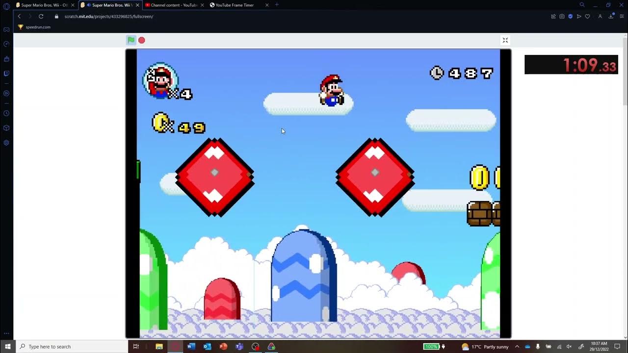 Super Mario Bros Wii (Scratch) WR - YouTube