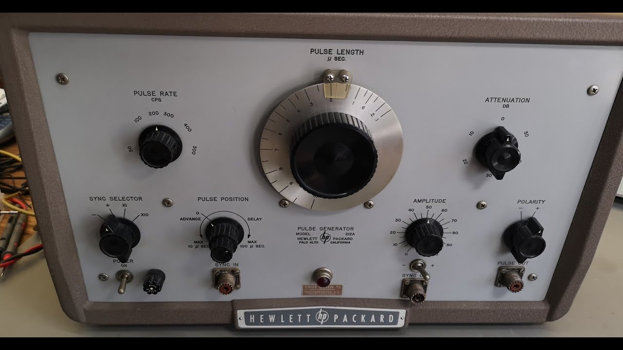 HP 212A Pulse Generator 1954 all tube unit, test and teardown - YouTube