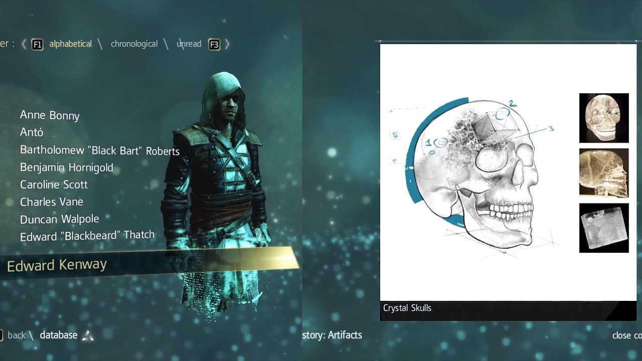 Assassin's Creed IV Black Flag 100% Inventory, Upgrade, Database - YouTube