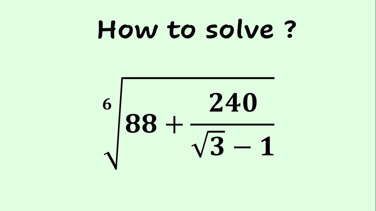 Sixth Root Problems are EASY with this Simple Trick - YouTube