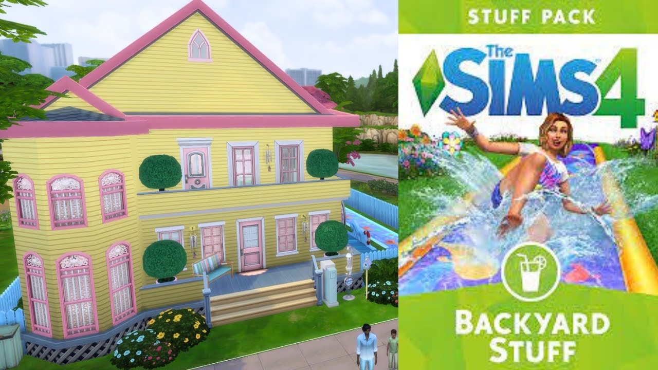 Using The Sims 4 Backyard Stuff Pack to Build A Pastel Home (Sims 4 ...