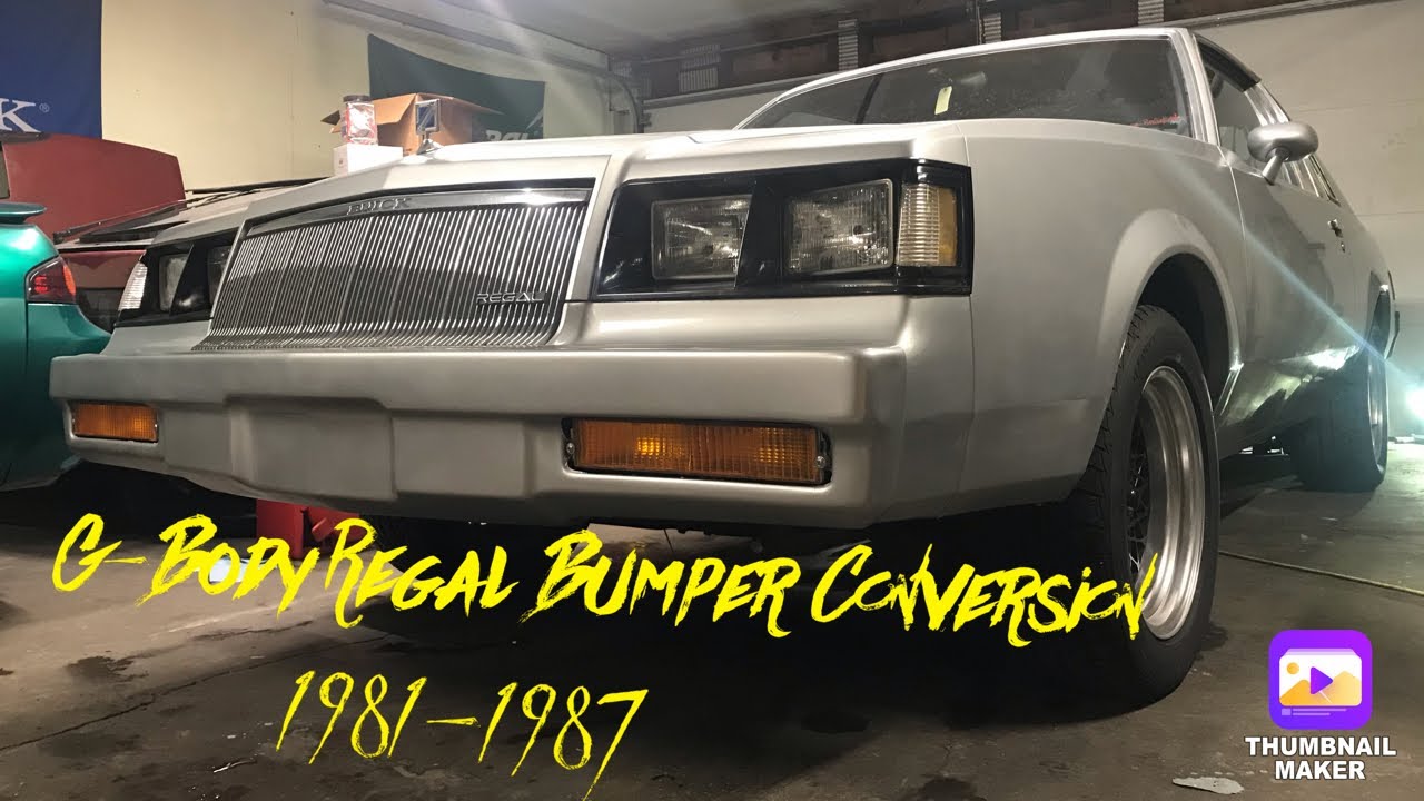 81-87 Buick Grand National fiberglass smooth bumper conversion - YouTube