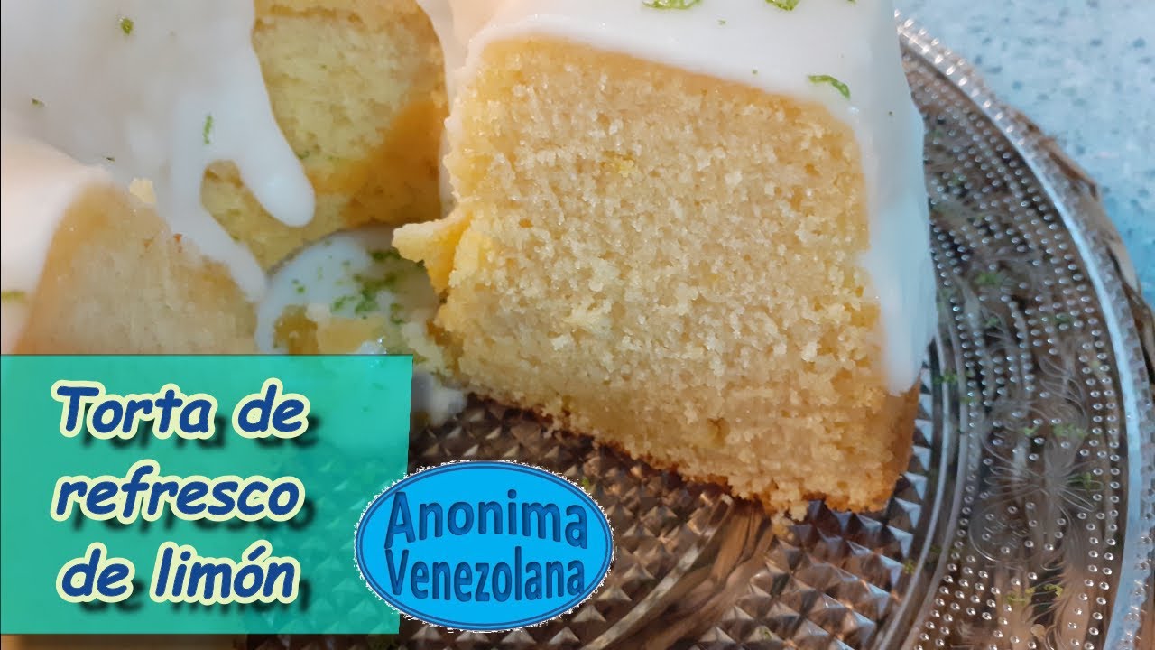 Torta de refresco con glaseado de limón - Bizcocho de Fanta o gaseosa ...