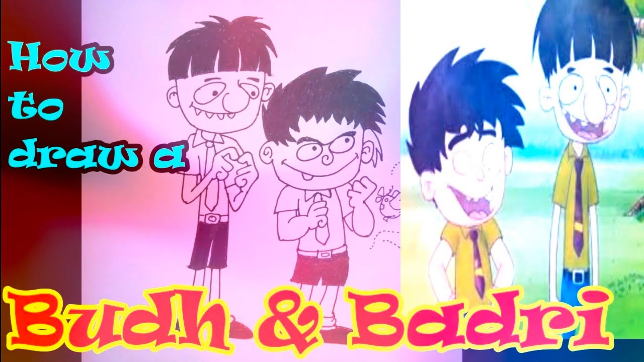 How to draw Budh & Badri|| bandbudh aur budbak tital song|| - YouTube