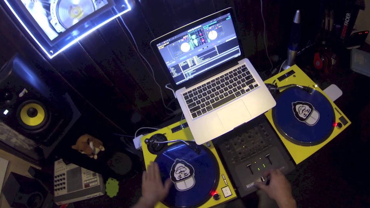 Dj Shock Scratching with Go Pro Camera - YouTube