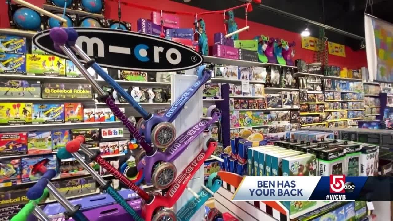 Mass. store owner urges shoppers to buy toys 'right now' - YouTube