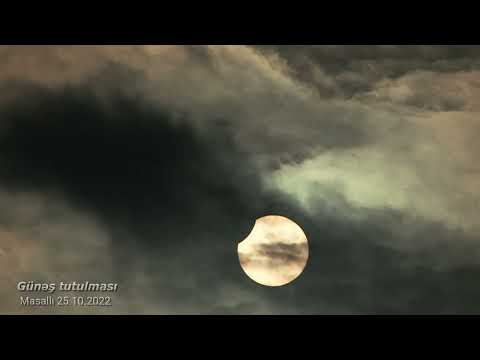 Günəş tutulması. Solar eclipse. 25.10.2022. Azərbaycan. Masallı.