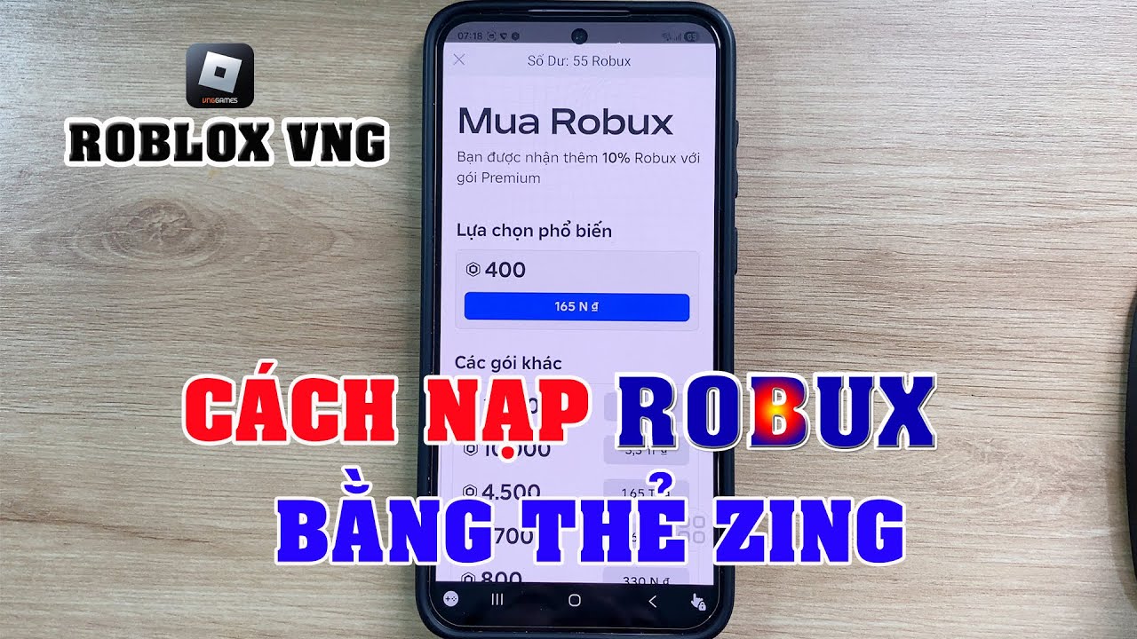 Cách nạp Robux Trong Roblox VNG bằng thẻ Zing đơn giản nhất - YouTube