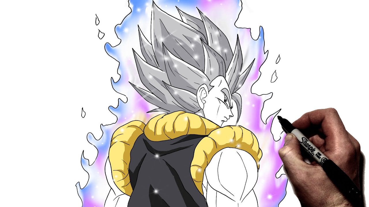 How To Draw Gogeta MUI | Step By Step | Dragon Ball - YouTube
