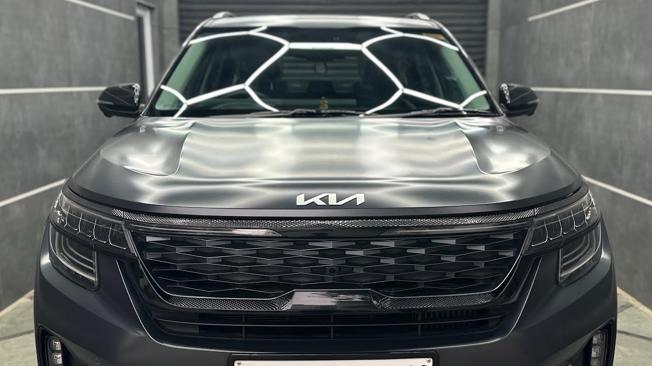 Matte ceramic coating on Kia Seltos - YouTube