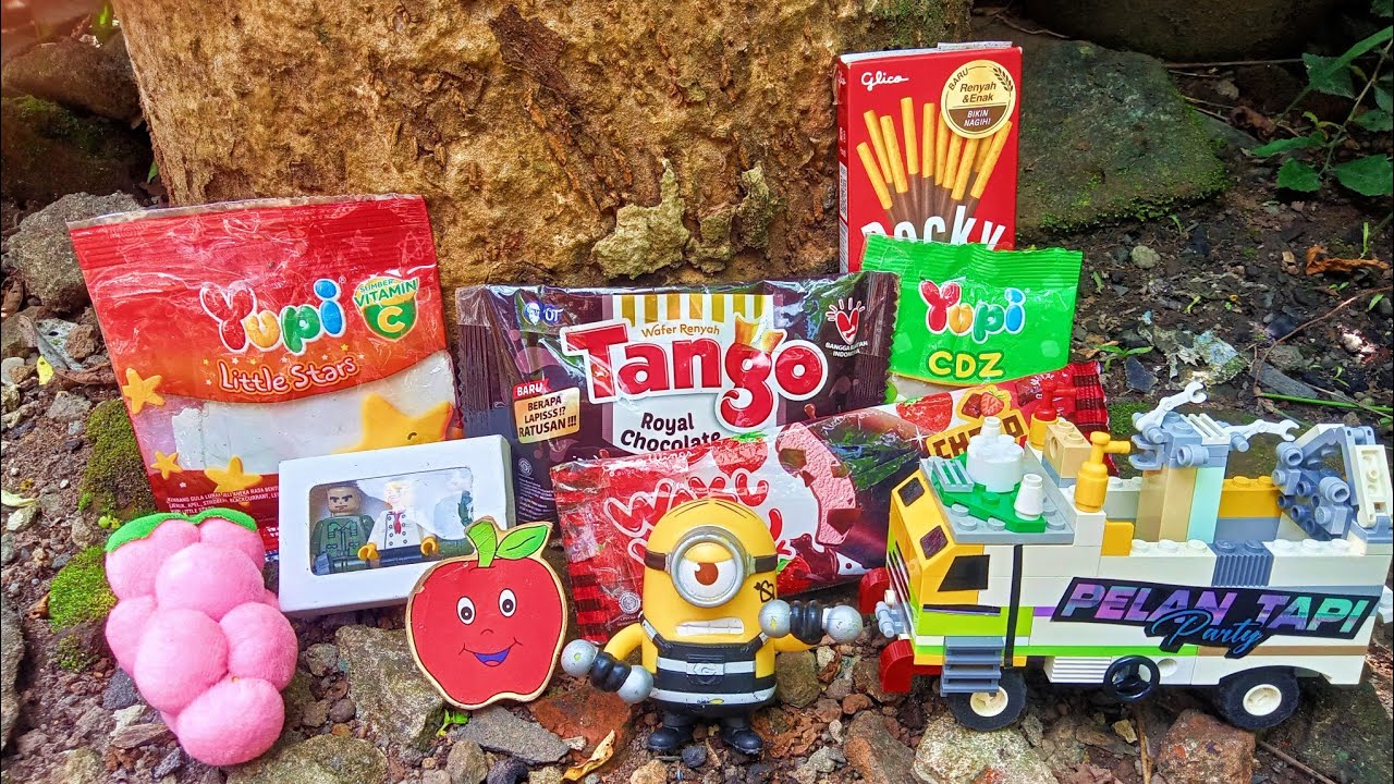 DRAMA BERBURU ES KRIM, MINION, PERMEN YUPI, DINOSAURUS, ANGGUR, LEGO 75 ...
