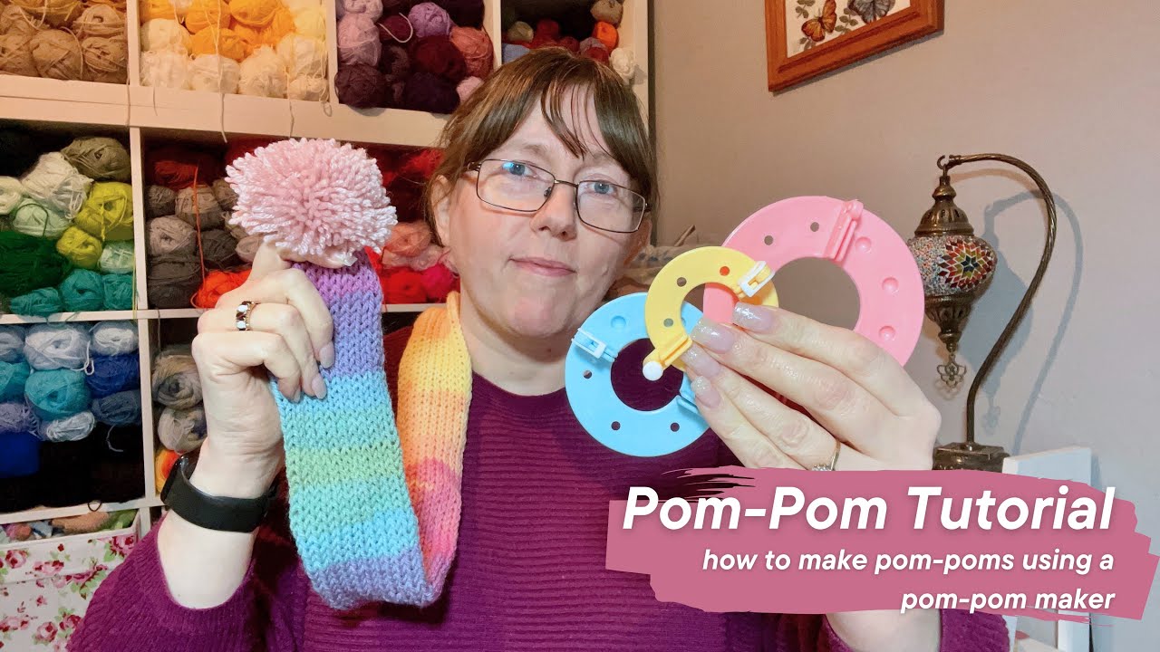 How to make a pom pom with a pom pom maker - YouTube
