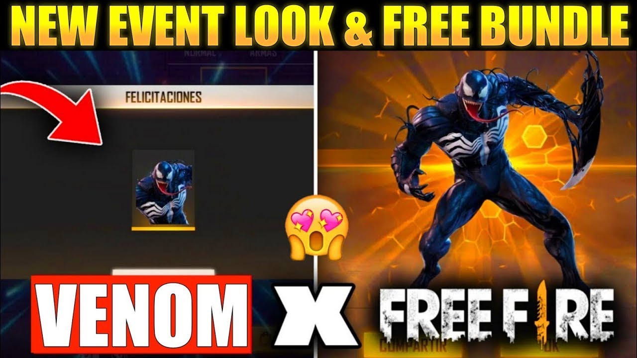 VENOM EVENT FREE FIRE😱 FREE REWARDS IN VENOM EVENT🤯 VENOM EVENT FULL ...