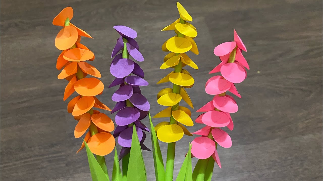 DIY Paper Flowers | Paper stick Flowers | Beautiful Paper Stick Flowers ...