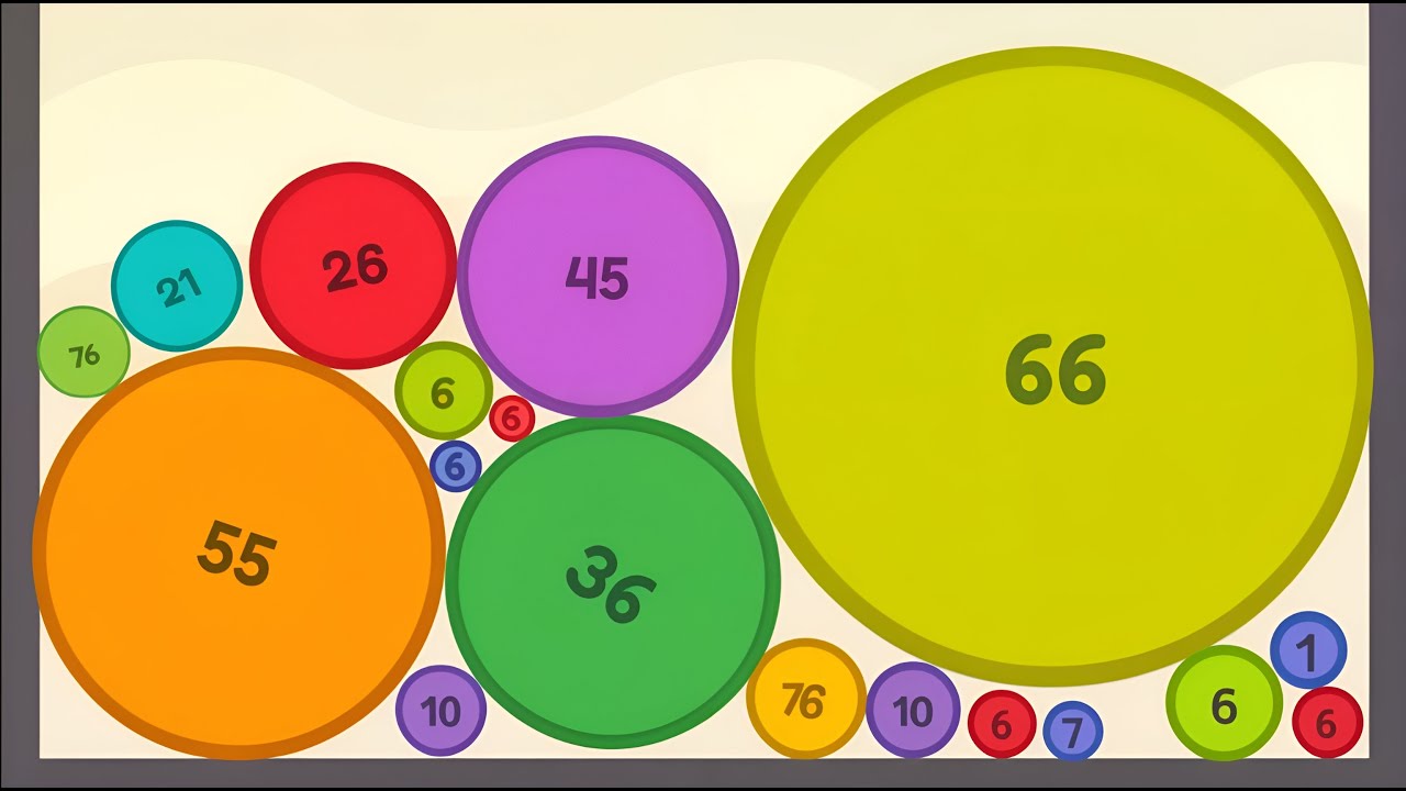 1 to 66 Merge Number Balls - Colour balls Drop & Merge balls : ASMR ...