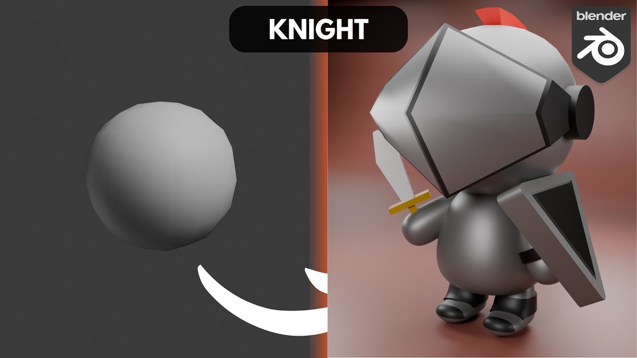 Create a Knight in Blender - YouTube