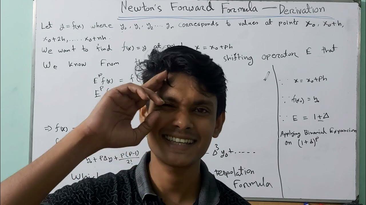 1. Derivation of Newtons Forward Interpolation Formula - YouTube
