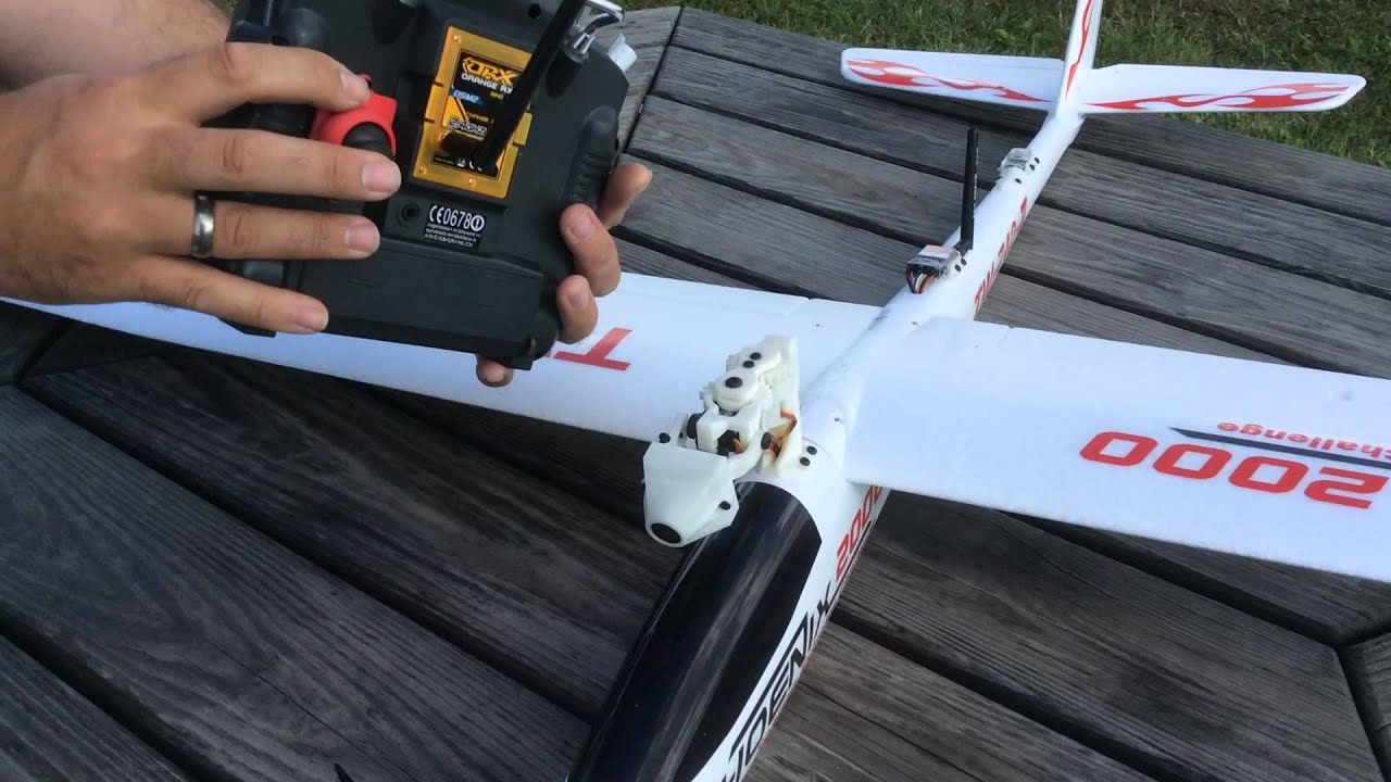 Phoenix 2000 FPV camera mount with turnigy 9x mod - YouTube