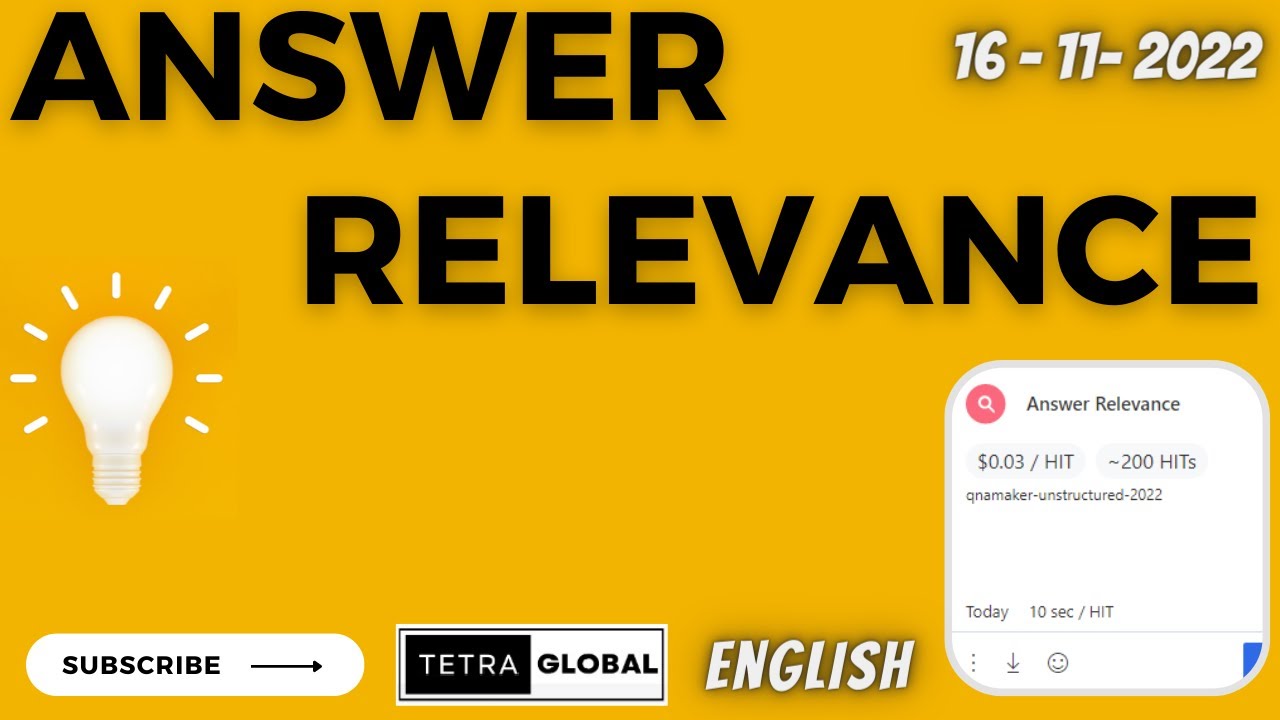 UHRS QUALIFICATION ANSWER RELEVANCE | TUTORIAL | TETRA GLOBAL UHRS ...