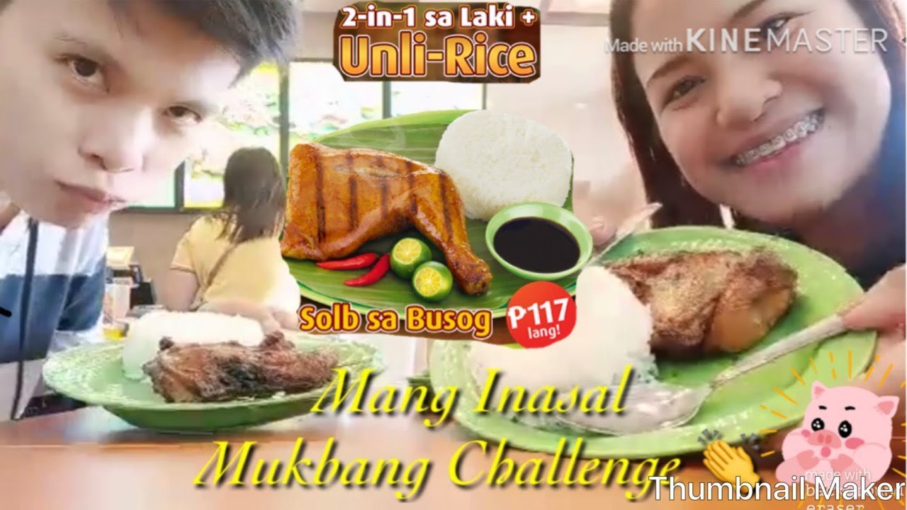 MANG INASAL UNLI RICE (MUKBANG?)CHALLENGE - YouTube