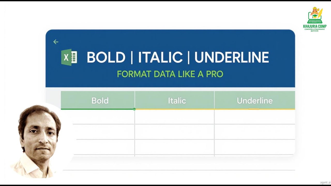MS Excel Bold Italics Underline - YouTube