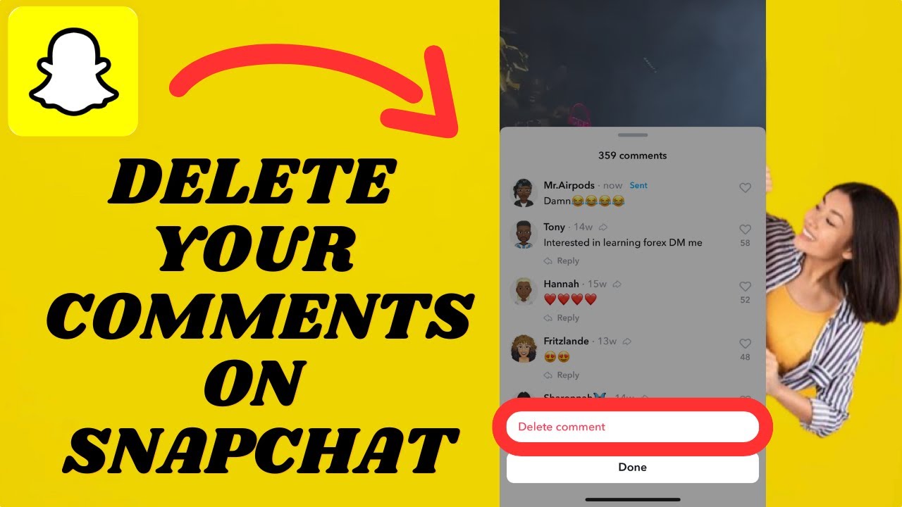 How To Delete Your Comments On Snapchat | Remove Snapchat Comment - YouTube