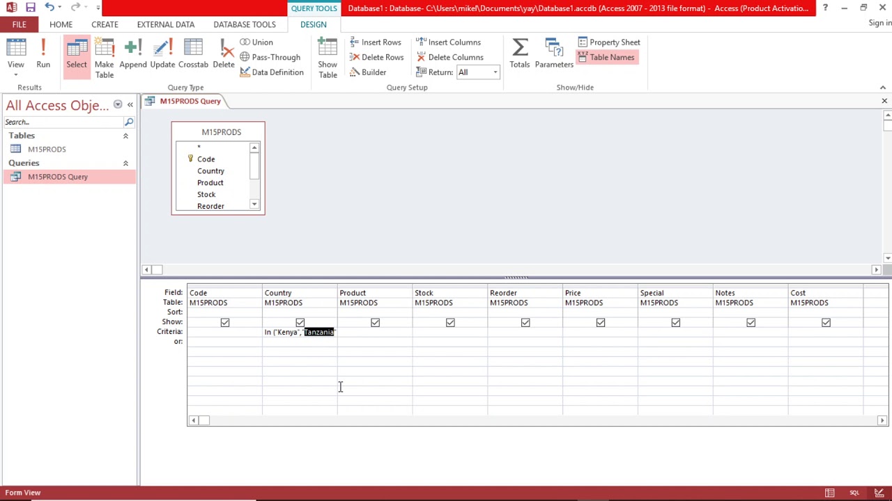 It Ms Access 23 Finding Query Records Of Fields Within A List Youtube 9604