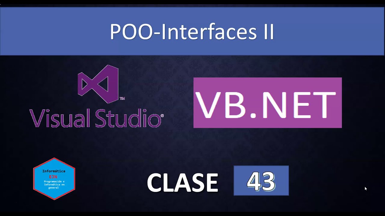 43.Programación en Visual Basic. Net con Visual Studio 2019|| POO ...
