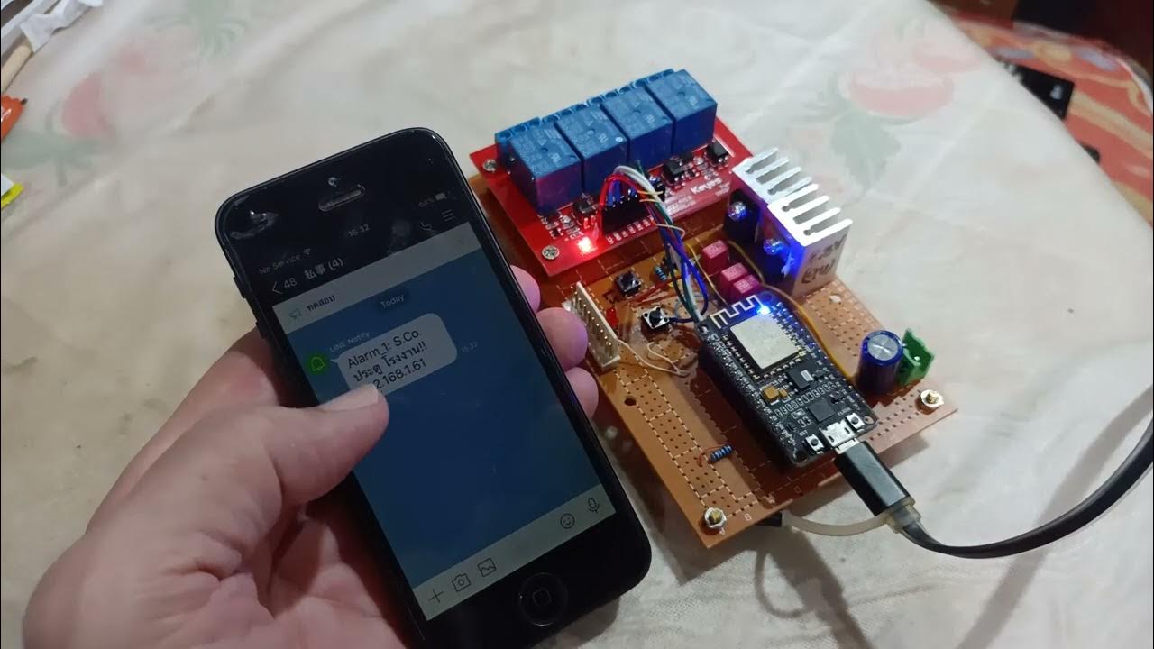 ESP8266 LINE notify project Ib - YouTube