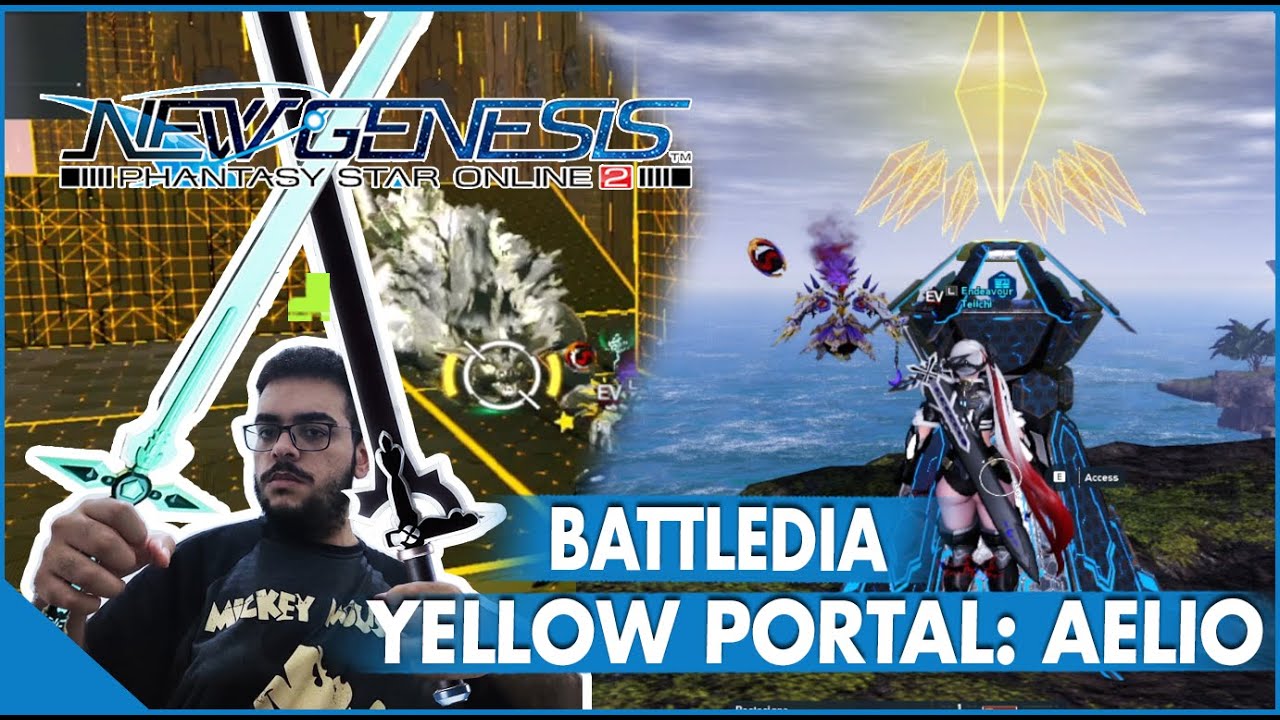 PSO2 New Genesis - Battledia Yellow Portal: Aelio, boa Exp e Drop ...