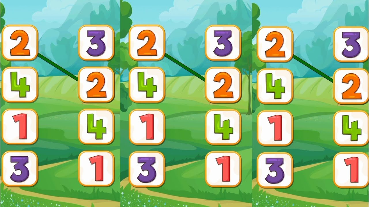 1234 Match Same Picture || Kids Video Education 🤔 - YouTube