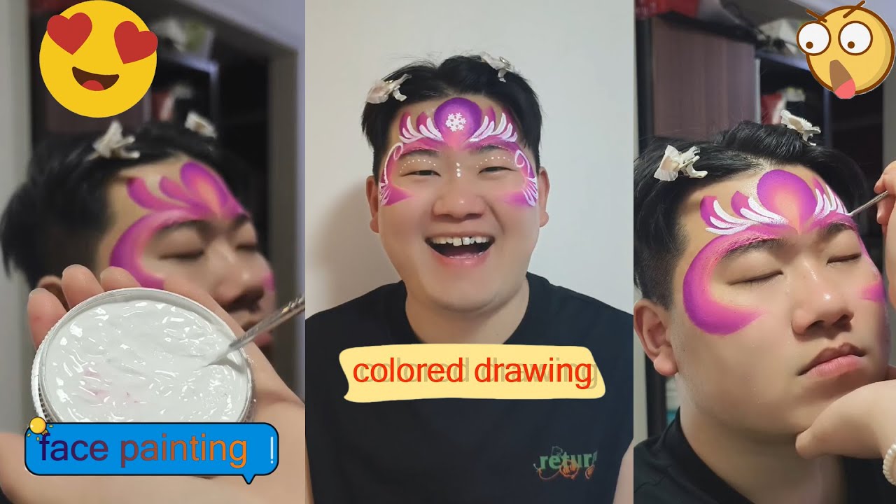 Funny| Face painting | Drawing | makeup | makeup artist #tutorial - YouTube