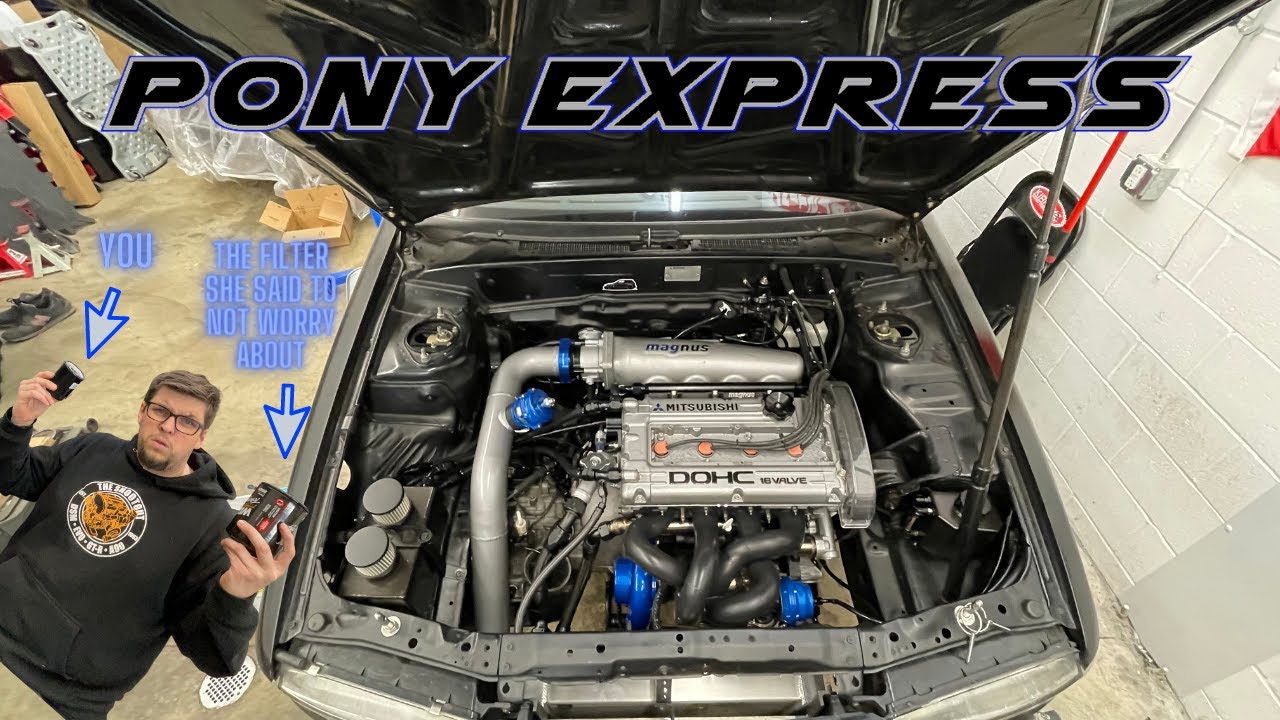 Oil filter relocation and finishing details on our built 4g63 - YouTube