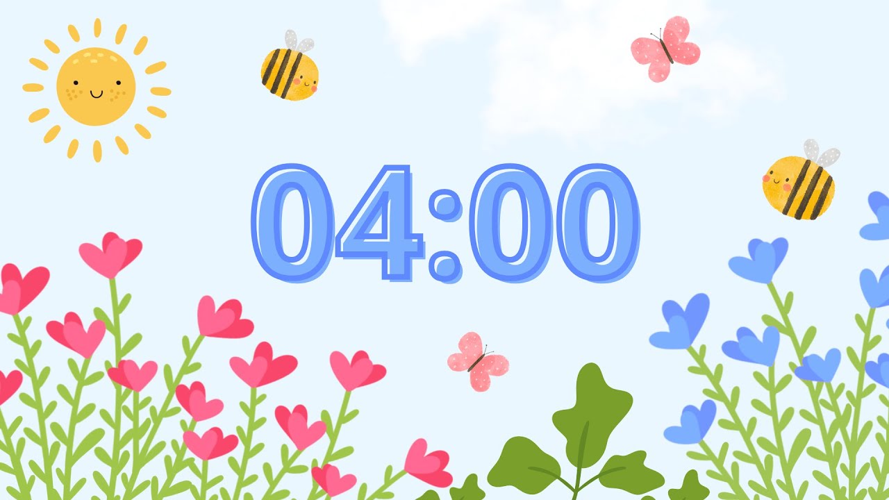 🌱 4 Minute Spring Timer with Bird Sounds & Calm Music 🌷 for Classroom ...