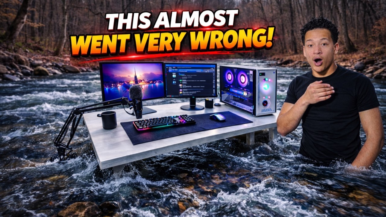 I Took My Desktop Setup Outside... (IRL) - YouTube