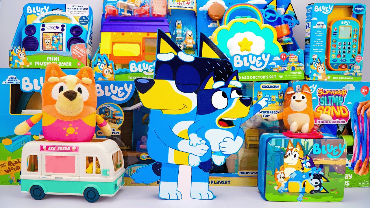 Bluey Toy Collection Unboxing Review 💙 Mystery Baby Bluey Box & Bluey ...
