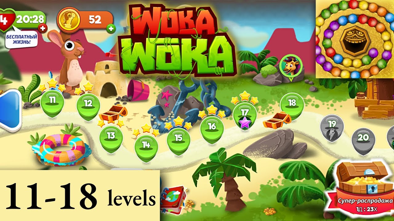 Woka Woka gameplay (11-18 levels) - YouTube