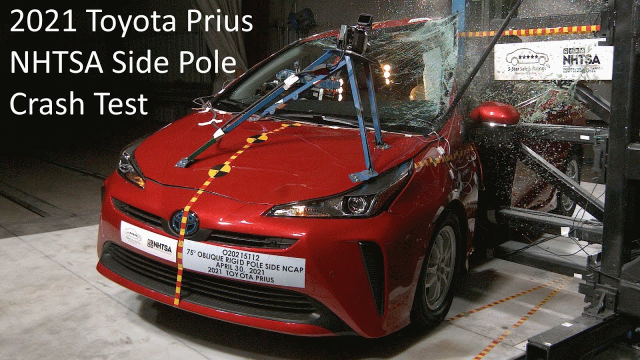 2021-2022 Toyota Prius NHTSA Side Pole Crash Test - YouTube