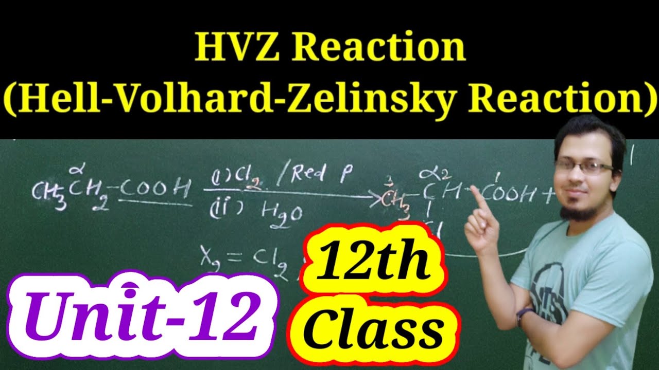 HVZ Reaction ll Hell-Volhard-Zelinsky Reaction ll Propanoic acid to 2 ...