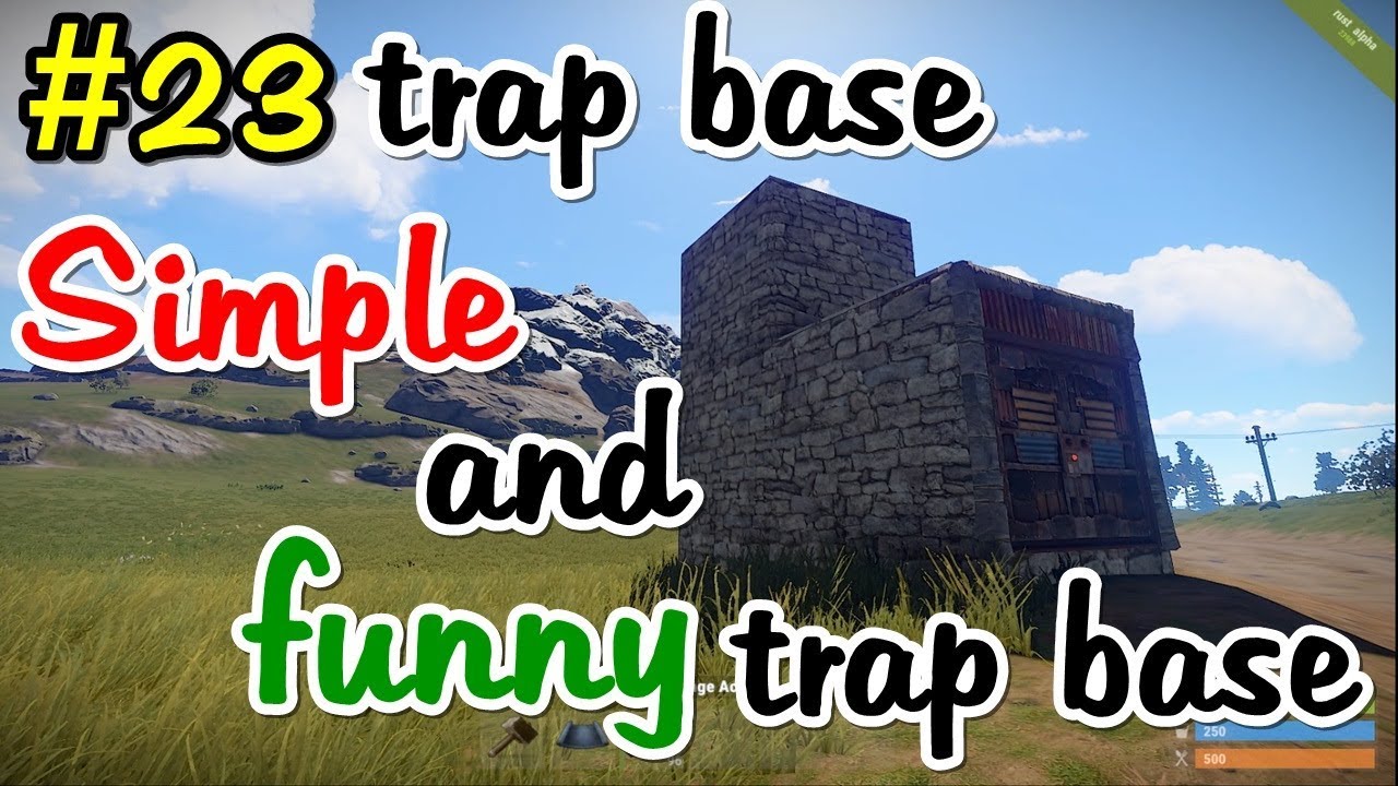 노예상인 : 러스트 솔로(rust solo) #22 - Simple and funny shotgun trap base build ...