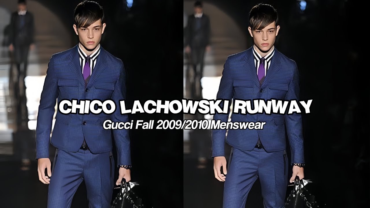 Chico Lachowski Gucci Fall 2009/2010 Menswear Runway - YouTube