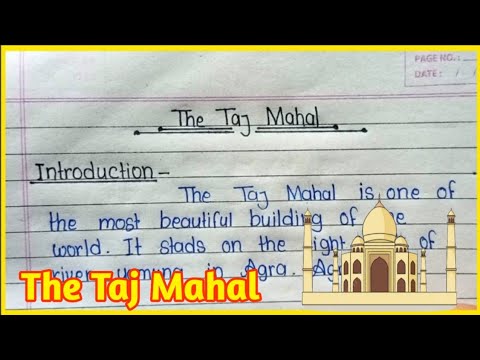 ||Long Essay On The Taj Mahal In English||Essay On The Taj Mahal In ...