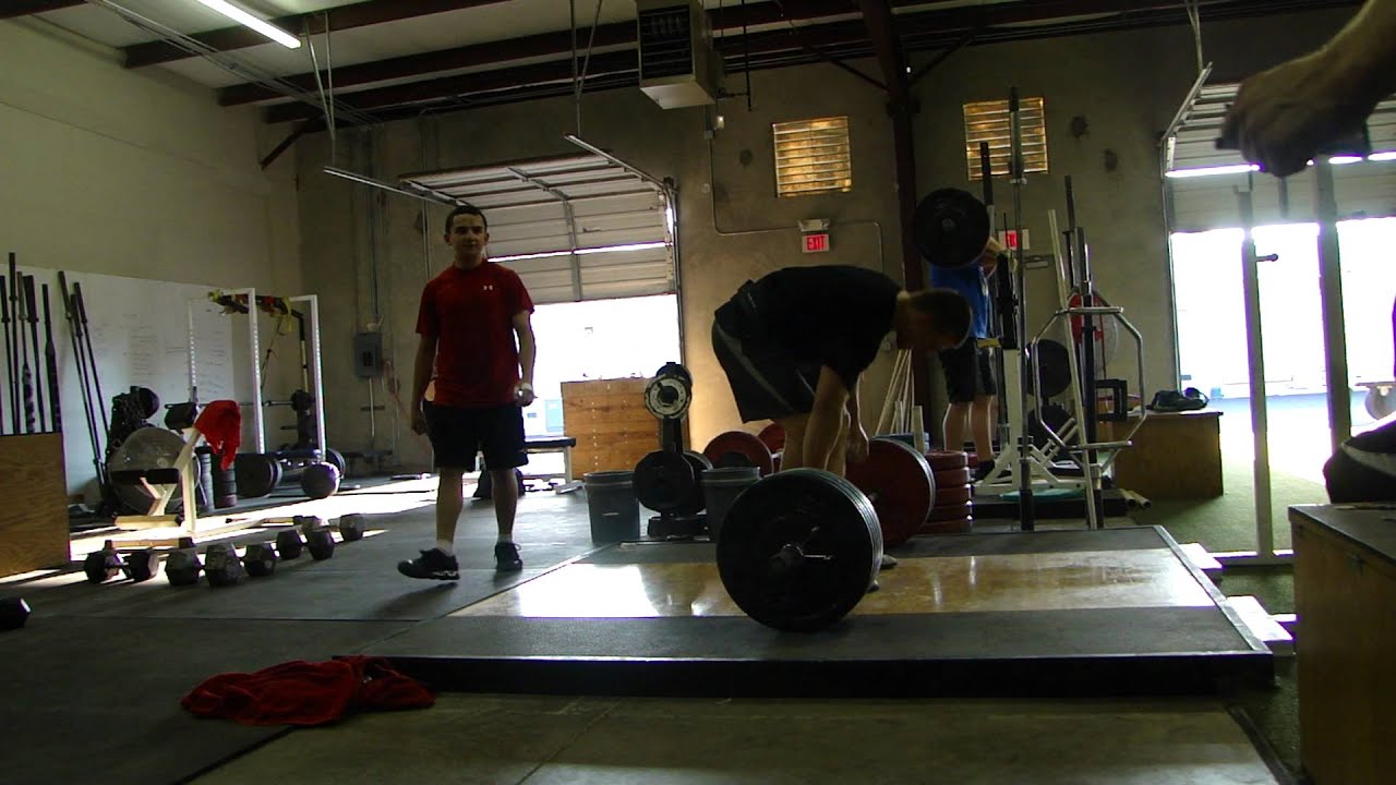 8 27 12 Power clean AMRAP - YouTube