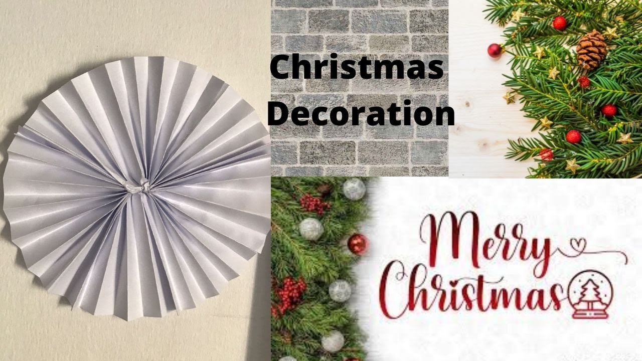 How To Make Christmas Decoration ( Round Shape ) | Christmas Crafts ...