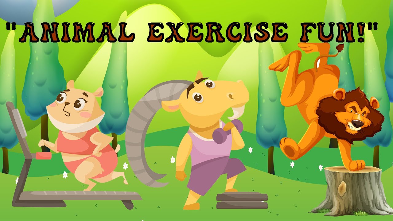 |"Animal Exercise Fun!"|The Stretching and Exercise Song|animal song ...