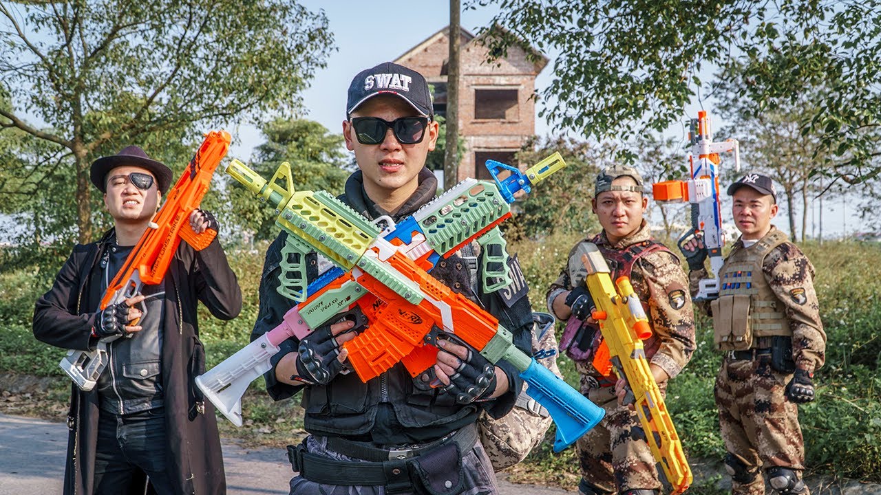 LTT Game Nerf War : Warriors SEAL X Nerf Guns Fight Criminal Group ...