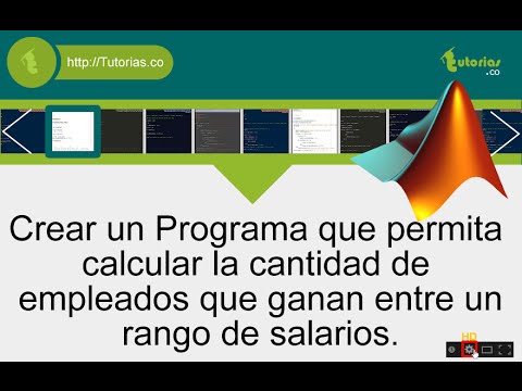 ciclo for – matLab (contador de salarios) - YouTube